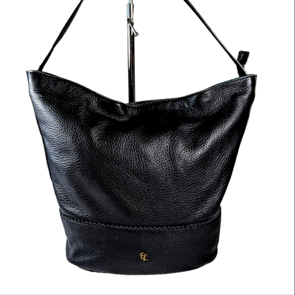 Elliott Lucca | Bags | Elliott Lucca Black Pebbled Leather Shoulder ...